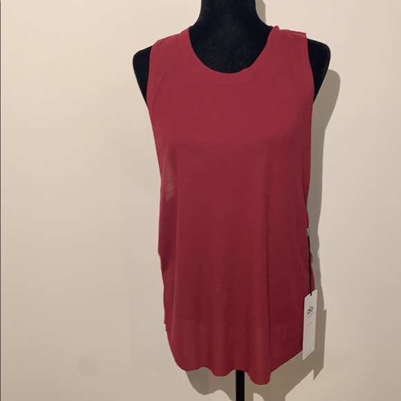 ALO Yoga | Tops | Alo Heat Wave Red Velvet Tank Muscle Nwt | Poshmark